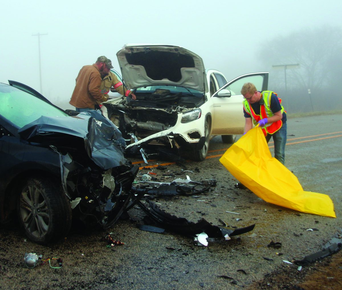 Cars collide on fog shrouded curve – The Nocona News